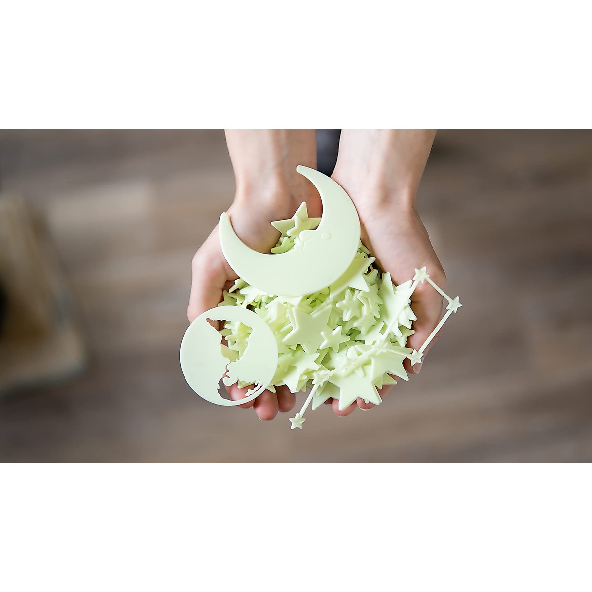 Green Sky Deluxe 200 Count Glow Stars; Glow in The Dark Stars for Ceiling, Ceiling Stars, Glowing Stars For Ceiling Include Bonus Moon (200 Stars)