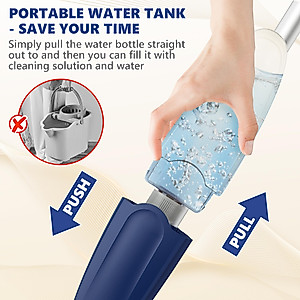 Microfiber Spray Floor Mop, Wet Dry Mop for Floor Cleaning Hardwood Floor Mop with 4 Reusable Washable Pads, Dust Cleaning Mop Flat Mop with Sprayer for Wood Laminate Tile Vinyl Kitchen Bathroom Floor