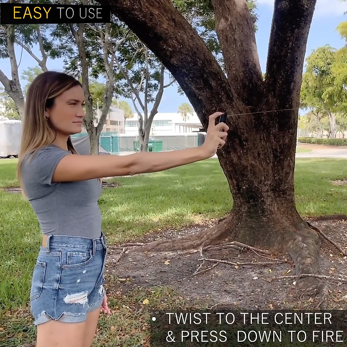 Police Magnum Compact Pepper Spray Self Defense- Strong Built-in Keychain Holder- Made in The USA- 1 Pack 3/4oz Hot Pink Twist Lock Keyring