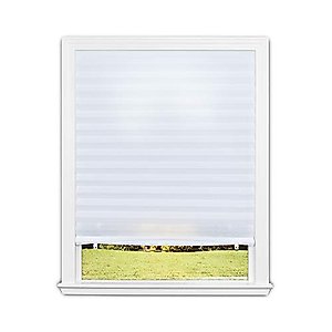 Redi Shade No Tools Original Light Filtering Pleated Fabric Shade White, 36 in x 72 in, 1 Pack