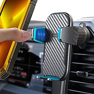 LISEN Car Phone Holder Mount 2022 Upgraded Car Vent Phone Mount with Newest Metal Air Vent Clip Never Rupture Hands Free Cell Phone Holder Mount for Car Compatible for iPhone 14 Pro Max 13 12 Samsung