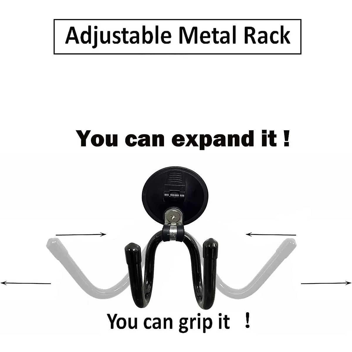 AUXPhome 2Pack Suction Cup Hooks, Hat Storage Organizer Stand Holder Hanger for Car, Shower,Glass Window,Kitchen & Bathroom & Restroom, for towels,jacket,Purse,cowboy hat - No Tools，No drilling