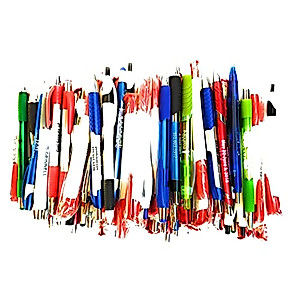 Wholesale Lot of 100 Misprint Ink Pens Ball Point Plastic Retractable Pens Mixed