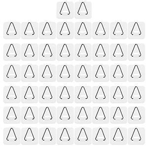 DOITOOL 50pcs Adhesive Plate Hanger, Self Adhesive Wall Plate Hanger, Sticky Wall Hooks, Plate Holders for Home Bathroom Kitchen Office (2.5X2.5CM)
