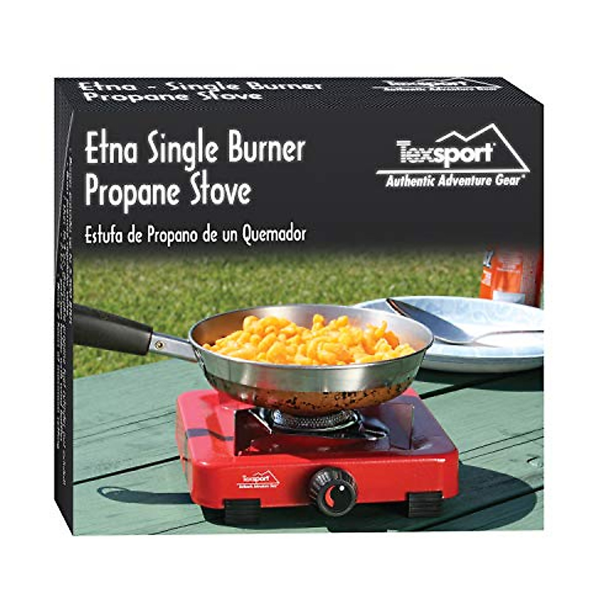 Texsport Compact Single Burner Propane Stove for Outdoor Camping Backpacking Hiking , Green