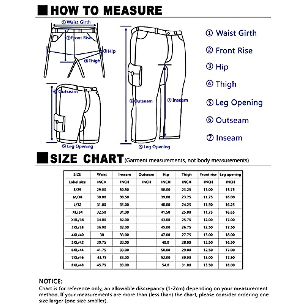 Match Men's Wild Cargo Pants(36,Camouflage)