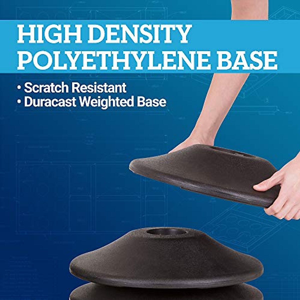 US Weight - U2102EXT Heavy Duty Premium Steel Crowd Control Stanchion with Extended 13-foot Retractable Belt, Black, Two Pack