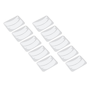 10 Pairs Reusable Silicone Under Eye Gel Pads for Eyelash Extensions, Flexible Notch Design Eyelash Extension Patches for Salons Individuals Schools (White)