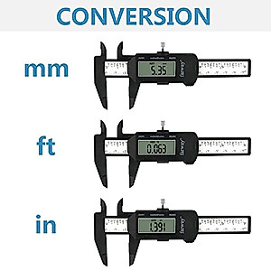 Digital Height Gauge Vernier Caliper - 2-in-1 Measuring Tool with Inch/Metric/Fraction Conversion, Large LCD Screen, 0-3 Inch/0-80mm Range, and Auto-Off Feature for Precision Measurements
