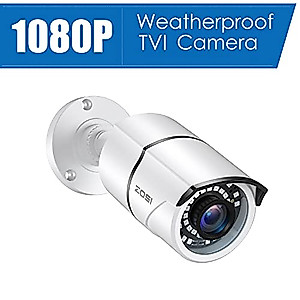 ZOSI 4 Pack 2MP 1080p HD-TVI Home Security Camera Outdoor Indoor 1920TVL,36PCS LEDs,120ft Night Vision, 105°View Angle, Weatherproof Surveillance CCTV Bullet Camera