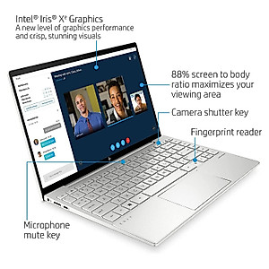 2022 Newest HP Envy Laptop, 13.3" Full HD 1080P Non-Touch 400nits Display, Intel Core i5-1135G7 Quad-Core Processor, 8GB RAM, 128GB SSD, Backlit Keyboard, WiFi 6, Webcam, HDMI, Windows 11 Home, Silver