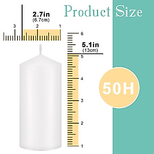 MTLEE 20 Pack Unscented Pillar Candles 3 x 5 Inch Smokeless White Candles Long Burning Pillar Candles Clean Dripless Pillar Candles for Wedding Birthday Spa Parties Dinners Home Gatherings
