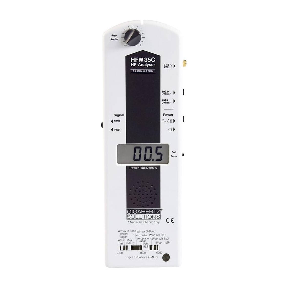 HFW35C EMF Meter RF Analyzer and RF Meter for High Frequency Range (2.4GHz - 6.0 GHz)