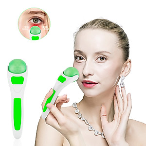 BFASU Ice Roller, Face Roller 2 PCS, Massage Tools with Mini Roller for Eye, Face and Body, Relax and Alleviate Puffiness Fine Lines Minor Pain (Green)