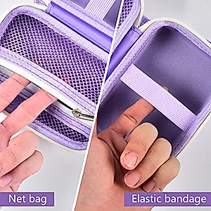 GWCASE Digital Camera Case Compatible with CAMKORY/for YISENCE/for VAHOIALD/for Kodak Pixpro/for Canon PowerShot ELPH 180 190/ for Sony DSCW800 DSCW830 Kids Camera with SD Card and Cable -Purple