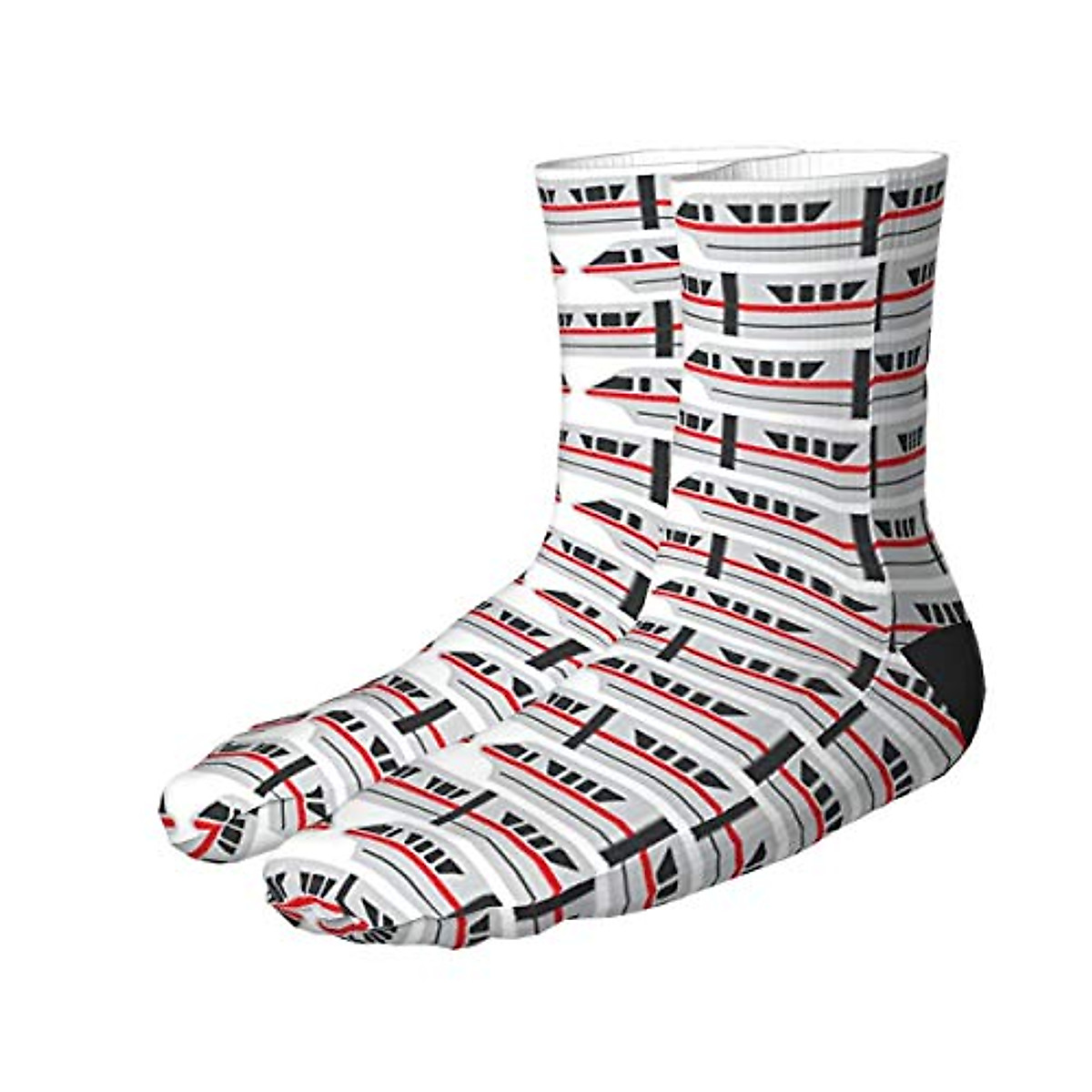 antfeagor Casual Socks Monorail Red Train High Athletic Socks Fashional Tube Stockings