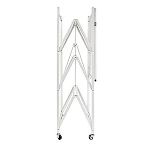 Origami R5 Foldable 4-Tier Garage Shelving Heavy Duty Shelving with Wheels, Metal Storage Rack Holds 1000 pounds, Garage Storage Rack & Organization, Storage Shelving (White, R5 2-Pack)