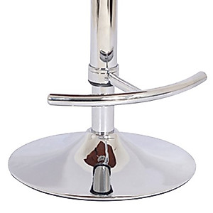 AC Pacific Adjustable Height Swivel Bar Stool - Modern Kitchen Counter Pub Chair with Cushioned Seat, Armrests and Back, 24"-33", Black/Wood