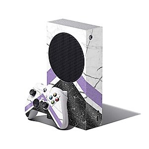 MightySkins Glossy Glitter Skin Compatible with Xbox Series S Bundle - Geometric Marble | Durable High-Gloss Glitter Finish | Easy to Apply and Change Styles | Made in The USA
