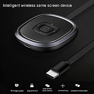 WiFi Display Dongle, 2.4G 5G Unique Look Wireless Display Adapter Black Prevent Interference Same Screen 0 Delay for HDTV