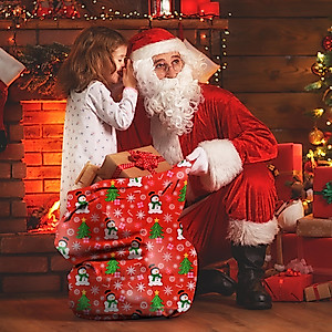 Yunaeduo Extra Large Christmas Gift Bag - 2 Pcs Large Christmas Gift Sacks 56"x36" - Jumbo Christmas Gift Bags for Giant Gifts - Heavy Duty Plastic Christmas Bags - Large Xmas Gift Bags for Presents