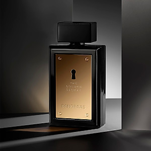 Banderas Perfumes - The Golden Secret - Eau de Toilette Spray for Men - Long Lasting - Masculine, Casual and Elegant Fragrance - Mint, Apple and Spicy Notes - Ideal for Day Wear - 6.7 Fl Oz