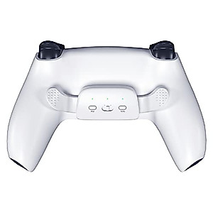 Mytrix Customized Controller with 2 Remappable Paddles for PlayStation 5 (PS5), Programmable Back Buttons with Fast Turbo Auto-Fire, 3 Setup Saving Slots Onboard Switch - White, with Rainbow 6 Siege