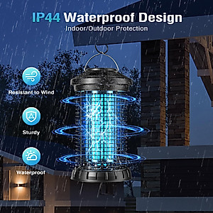 Bug Zapper Outdoor Mosquito Repellent Outdoor Patio Mosquito Zapper 4200V Indoor Fly Trap Mosquito Repellent Mosquito Trap Killer for Home, Patio, and Backyard