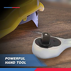 Neiko 03103A 1/2 Inch Ratchet Wrench, 72-Tooth Reversible Ratchet, Quick Release 1/2 Drive Ratchet, 10 Inch Oval Head Socket Wrench, CR-V Steel Rachet Wrench