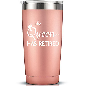 Retired 2023 - Gag Retirement Gifts for Women 2023 - Funny 2023 Retirement Gifts for Coworkers, Friends, Wife, Mom, Teacher, Her, 20 Ounce Insulated Tumbler