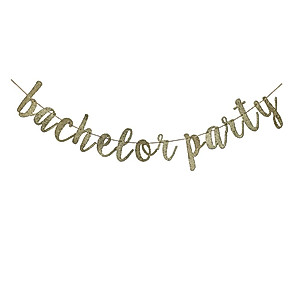 Bachelor Party Gold Banner Sign for Bachelorette Party Decorations Supplies