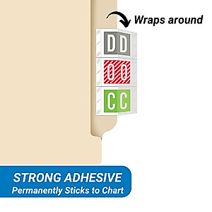 Doctor Stuff - File Folder Labels, Alphabet Letter M, Barkley FASTM - CTAM Series Compatible Alpha Stickers, Yellow, 1" x 1-1/2", 500/Roll