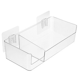 Kichvoe Organizer Storage Cabinet Refrigerator Bin Clear Plastic Bins for Fridge Bath Basket with Suction Cups Refrigerator Crisper Storage Containers Kitchen Organization Fridge Organizer