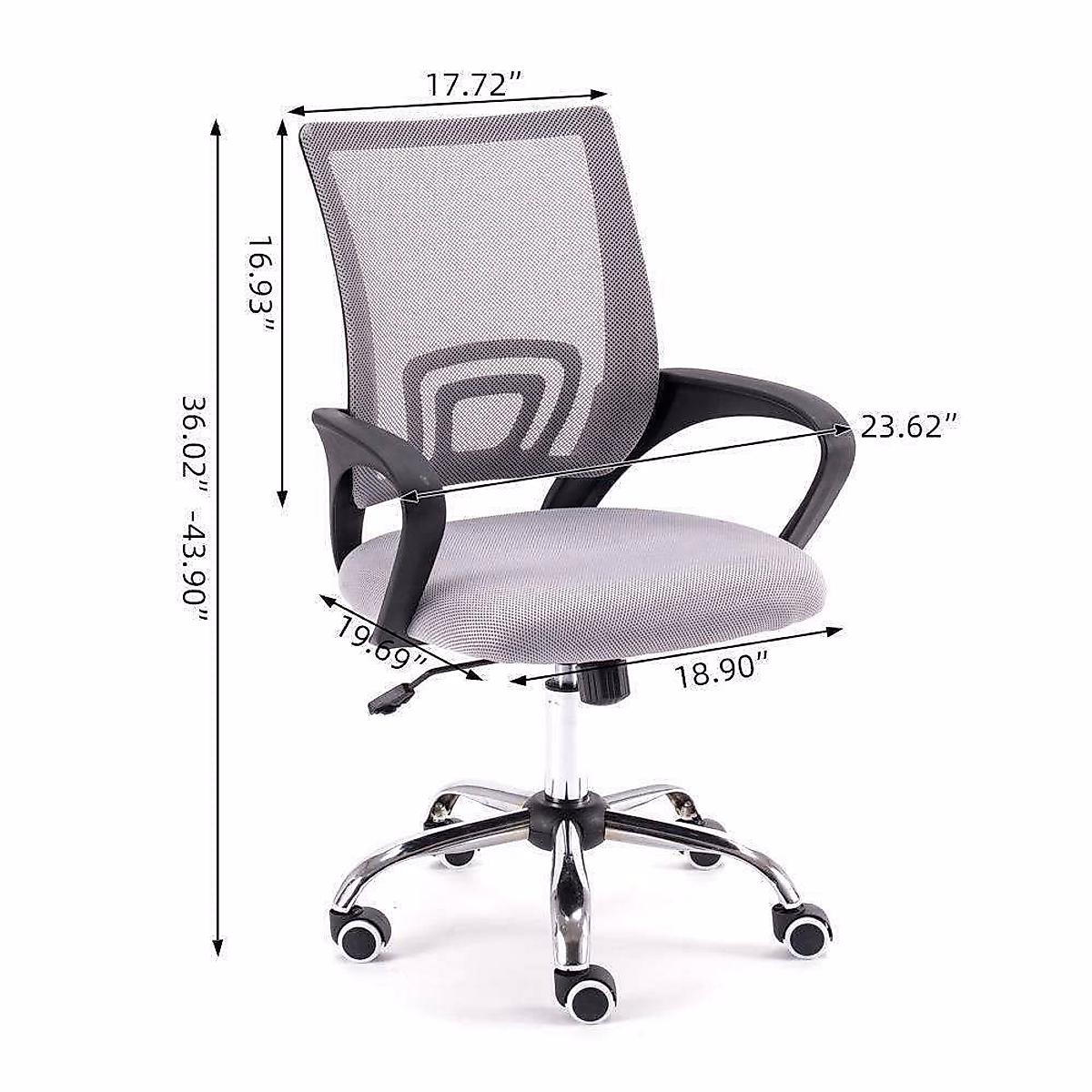 JTSQ Adjustable Mesh Swivel Computer Office Desk Gaming Chair Office Chair Gaming Desk Computer Chair High Chair Home Office Desk Chairs Office Chairs Home Office Office Furniture Swivel Chair