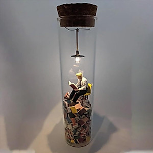 1/2/3pcs Test Tube Perspective Drawing, Test Tube Diorama, Fun Sci-fi Books to Decorate Test Tubes, Wonderful Gifts, for Loved Ones (Size : 1pcs)