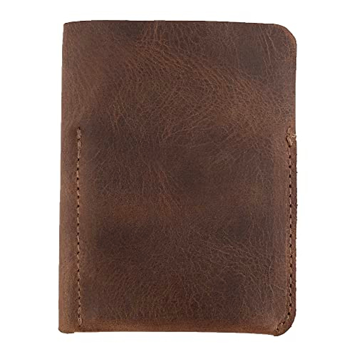Hide & Drink, Leather Bifold Card Holder, Holds Up to 6 Cards/Organizer/Case/Wallet, Handmade Includes 101 Year Warranty :: Bourbon Brown