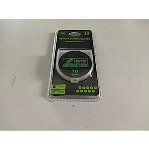 HEADLEY TOOLS 45mm Rotary Cutter Blades 10 Pack Fits Olfa, Fiskars, Replacement Rotary Blade for Arts Crafts Quilting Scrapbooking Sewing, Sharp and Durable