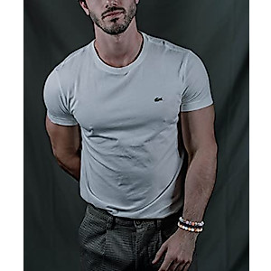 BOMAIL 9Pcs 8mm Natural Stone Beaded Bracelet Set for Men Women Semi-Precious Gemstone Beads Bracelets Matte Lava Rock Volcanic Tiger Eye Stone Yoga Healing Energy Crystal Stretch Bracelets Set