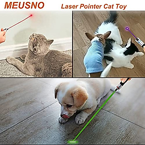MEUSNO Laser Pointer, Laser Pointer Cat Toys for Indoor Cats, 3 Pack Laser Pointer Pen for Cats Dogs Pet Laser Toy Indoor Interactive Chase Cat Toy Lazer Pointer Pen Tease Cat Laser Light 9343