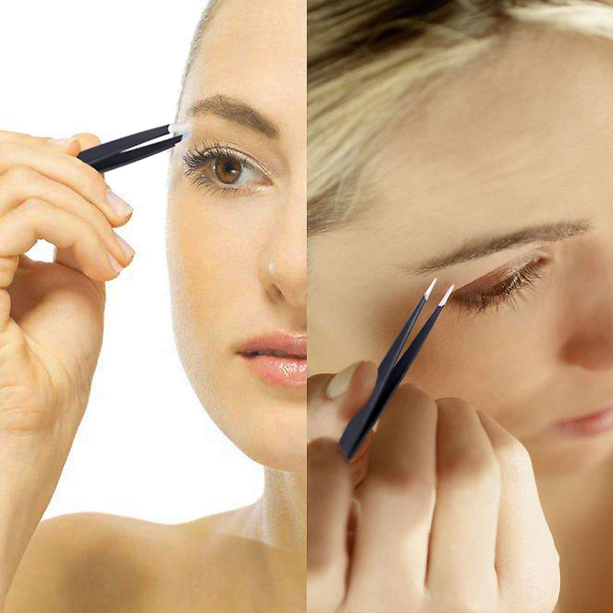 MIYADIVA 20x Magnifying Mirror with Suction Cup and Eyebrow Tweezers Kit for Women, Hair Removal Tweezers Travel Set Including High Magnification Magnified Mirror，5 Inch