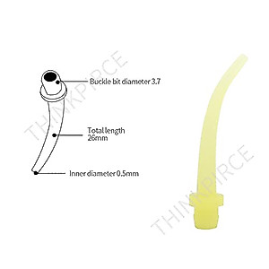 Dental Mixing Tips and Dental Intra Oral Tips for Dental Impression Mixing- 100Pcs, Yellow