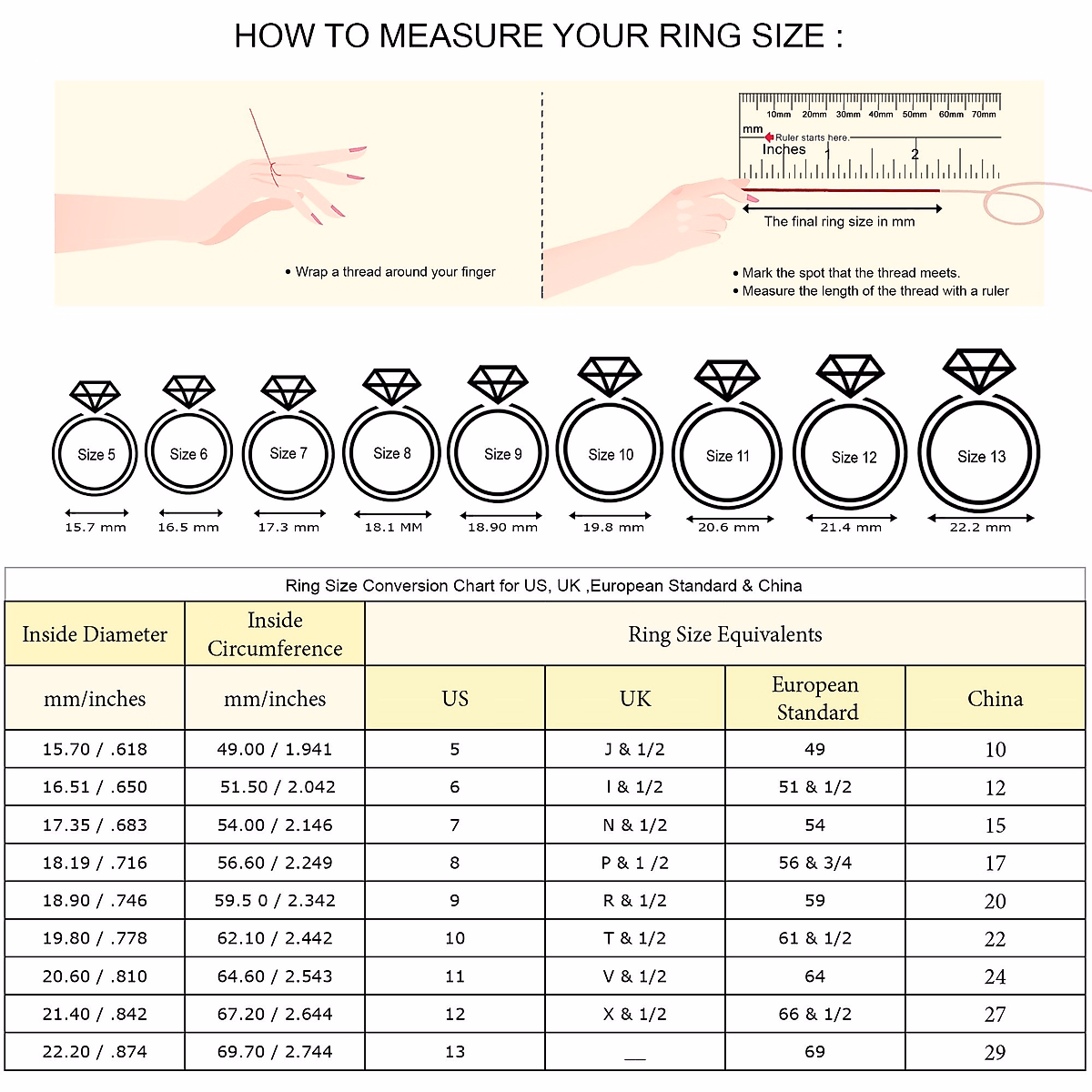 14K White Gold Forever Classic Moissanite from Charles & Colvard Solitaire Engagement Ring For Women (0.80 Cttw, Round 6MM, Available In Size 5,6,7,8,9)