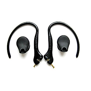Replacement Set 2 Earhooks with Metal Pins and 2 Eartips Adapters Compatible with Plantronics M50 M24 M20, Voyager 520 521 835, Explorer 220 235 240 242 243 245 320 330 340 350 360 370 395 Headsets