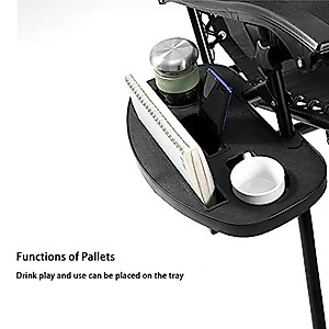 Zero Gravity Chairs Patio Set of 2 Reclining Beach Chair Adjustable Steel Mesh Lounge Recliners w/Pillows and Cup Holder Trays for Poolside, Backyard, Camping, Black