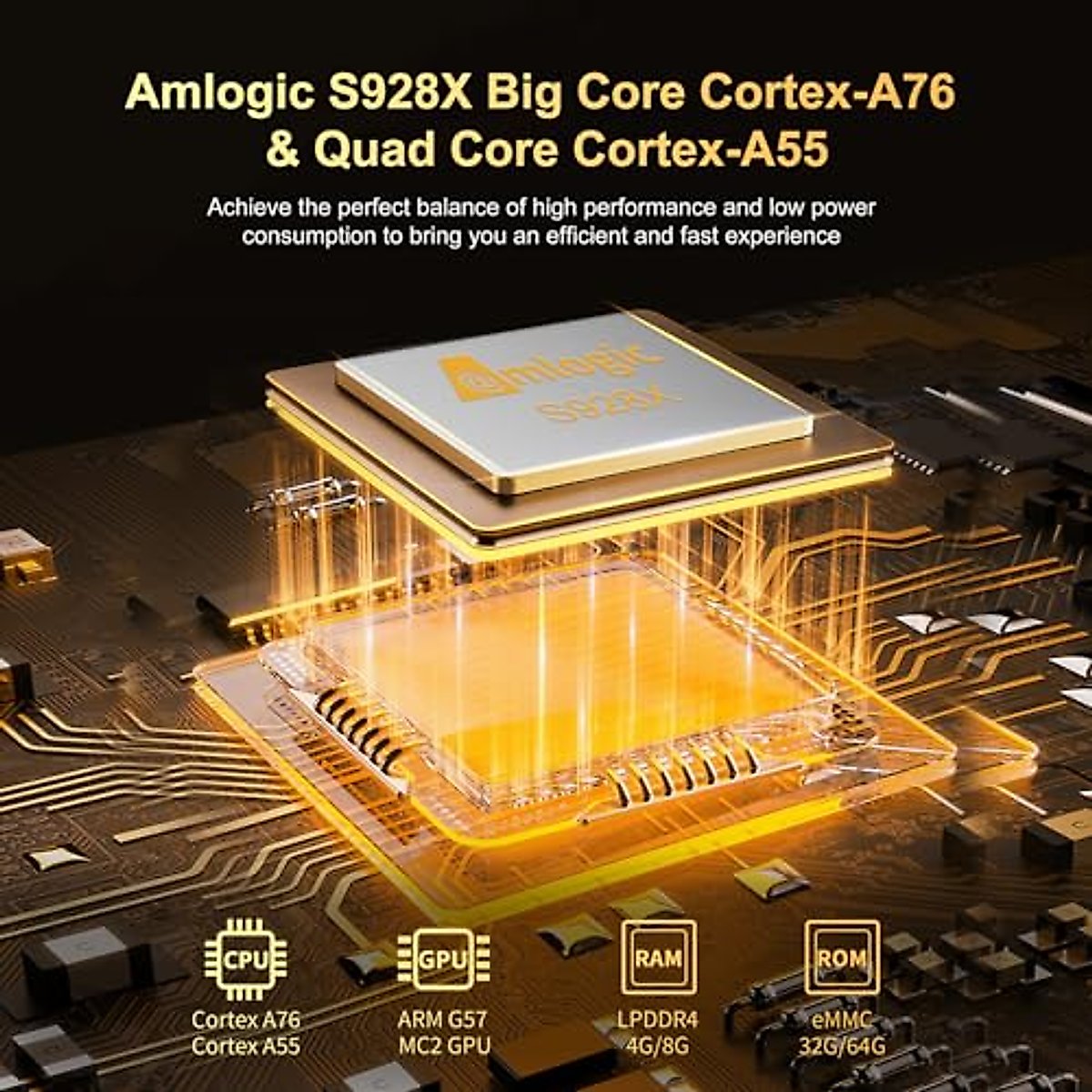 SHYSKY X96 X10 8K Ultra HD Android TV Box Android 11.0 Amlogic S928X LPDDR4 8GB RAM 64GB ROM WiFi6 1000M BT5.2 USB3.0 Support AV1 8K 60fps H.265 HDR Box with i8 Keyboard