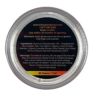 Klima Antiperspirant Dingo Dust | Light and Fresh Antiperspirant Powder | Best Used For Inner Thighs, Buttocks | Stops Male Genital Sweating