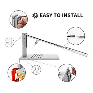 SANLIUJIU Oyster Opening Tool, Oyster Shucker-Shucking Machine, Oyster Opener Machine, Oyster Shucking Clamp Tool Kit with Oyster Shucking Knife and Gloves, Aluminum Oyster Shucking Clamp