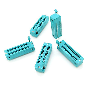 5 pcs 28-pin 28 Pins Test Universal ZIF IC Socket Narrow, Green