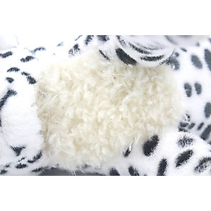 TAGLN The Jungle Animals Stuffed Plush Toys Cheetah Tiger Panther Lioness Pillows (White Leopard, 16 Inch)