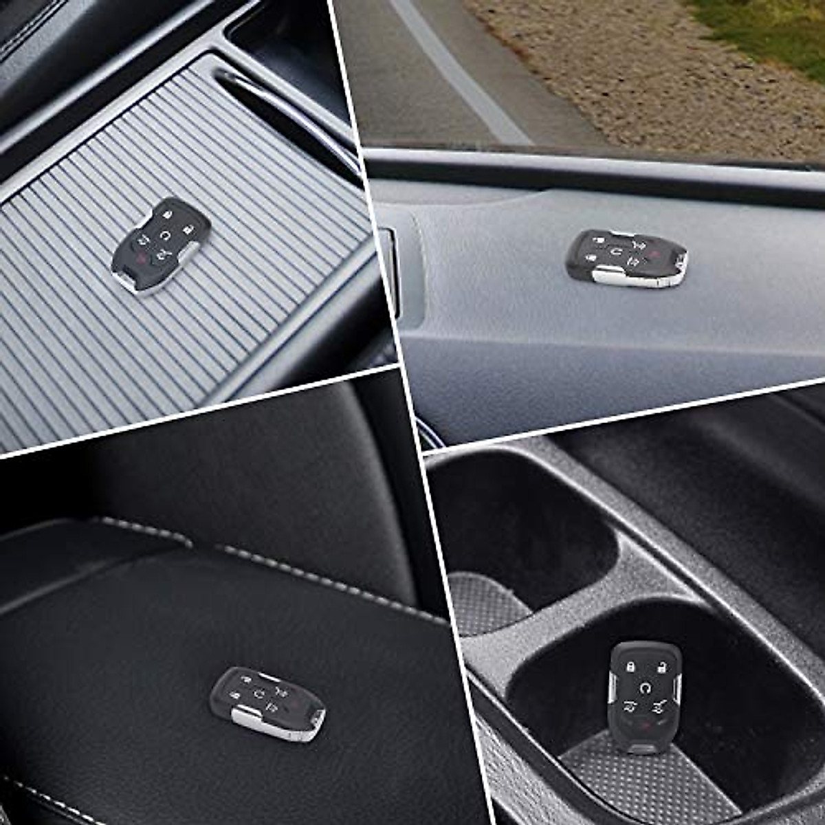 Car Key Fob Fit for GMC 2015-2020 Yukon/ Yukon XL Smart Key Compatible with Chevy 2015-2020 Suburban Chevrolet Tahoe (HYQ1AA) 6-Buttons 315 MHz Self-prgrammed Keyless Entry System